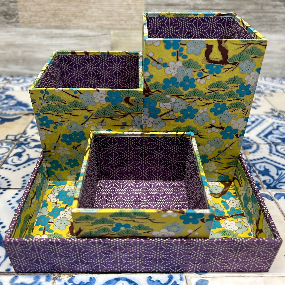Elegant Handmade Desk Organizer Set for Home Office | Chic and ...