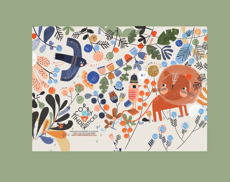 Hi Greetings Card - Etsy