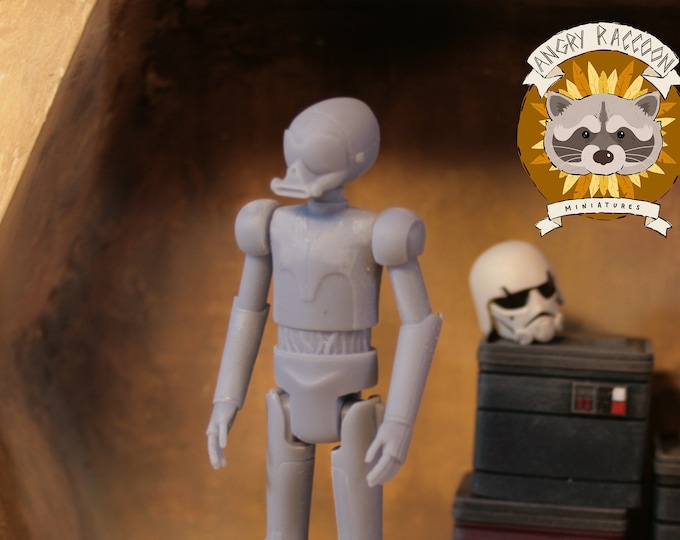AP5-A Protocol Droid 3.75" 3D Printed Resin Action Figure, Unpainted ...