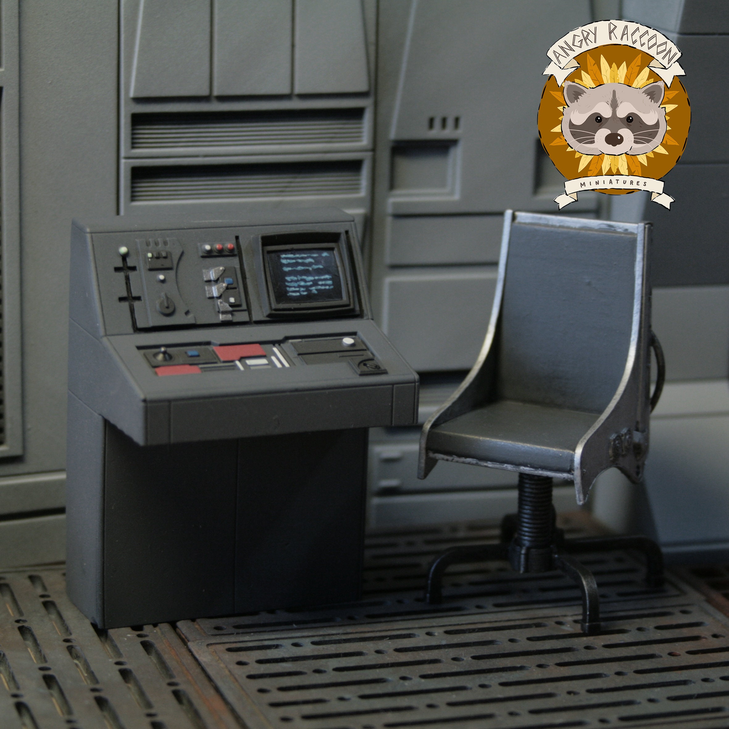 Imperial Console and Chair - B3.75" 3D Printed Resin Action Figure ...