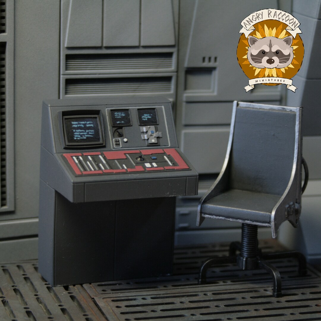 Imperial Console and Chair-a 3.75 3D Printed Resin Action Figure ...