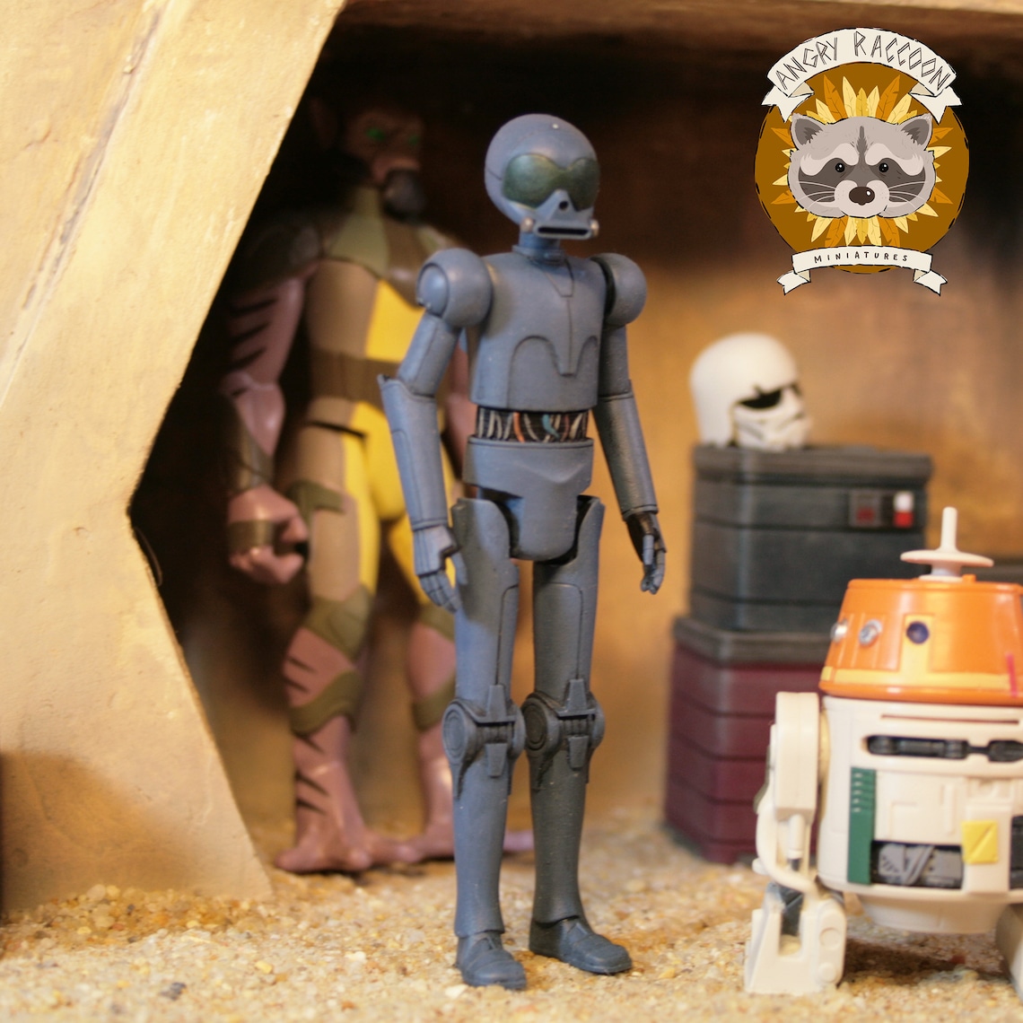 AP5-A Protocol Droid 3.75" 3D Printed Resin Action Figure, Unpainted ...