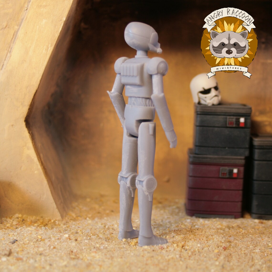 AP5-A Protocol Droid 3.75" 3D Printed Resin Action Figure, Unpainted ...