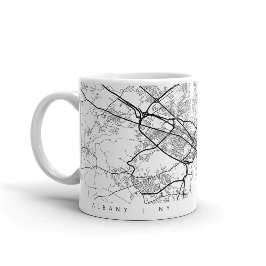 Custom Ceramic City Map Coffee Mug - Custom City Map Gift - Custom ...
