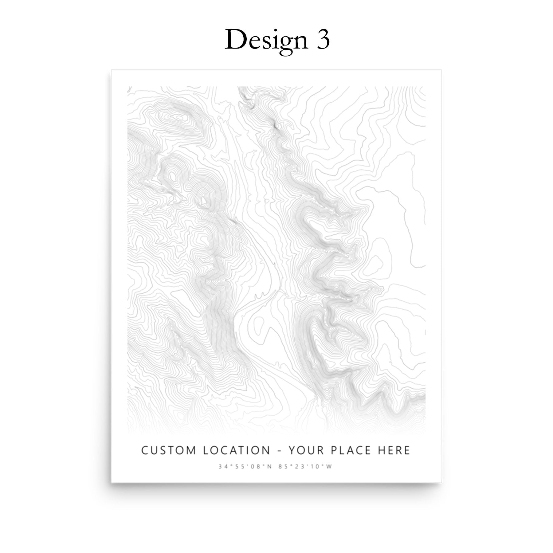 Digital Download Custom Topographic Map SVG Custom Map Gift Custom Map ...
