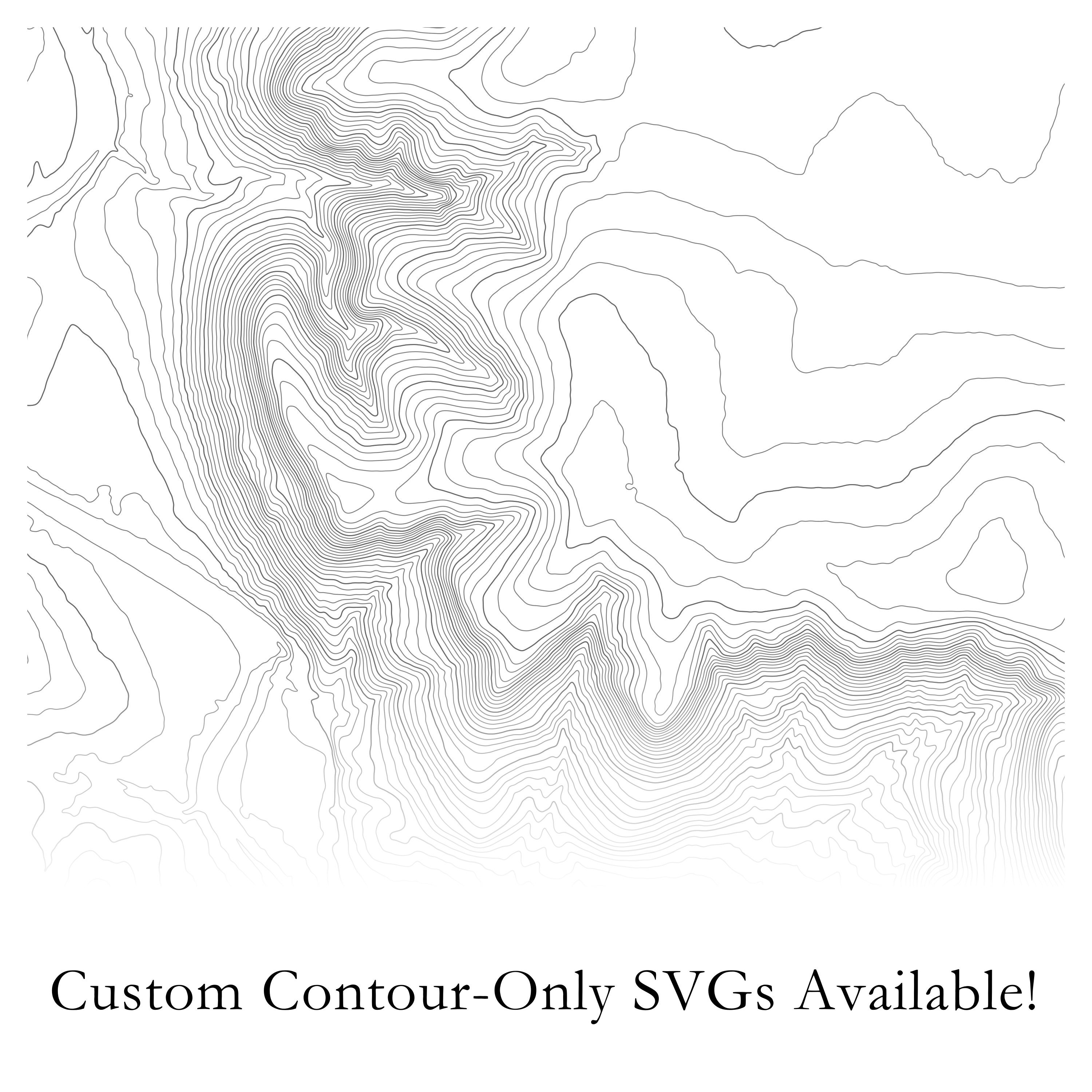 Digital Download - Custom Topographic Map - SVG - Custom Map Gift ... Digital Download - Custom Topographic Map - SVG - Custom Map Gift ...