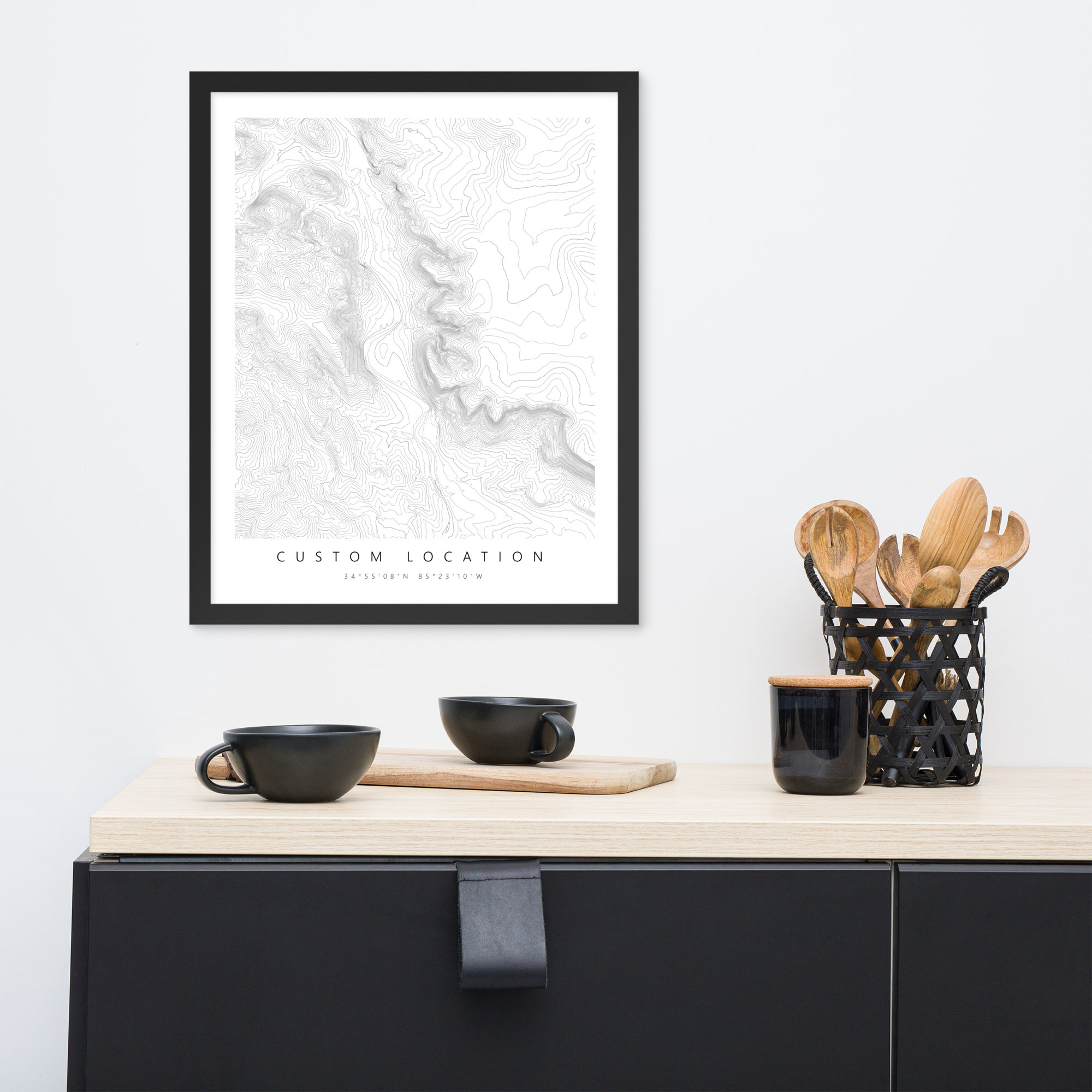Digital Download - Custom Topographic Map - SVG - Custom Map Gift ...