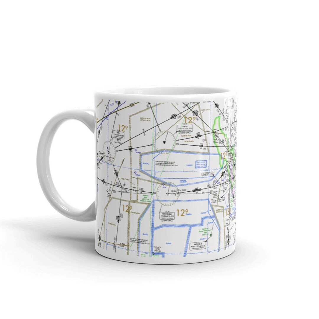 Custom IFR Chart Coffee Mug - Custom Pilot Gift - Custom Coffee Mug ...