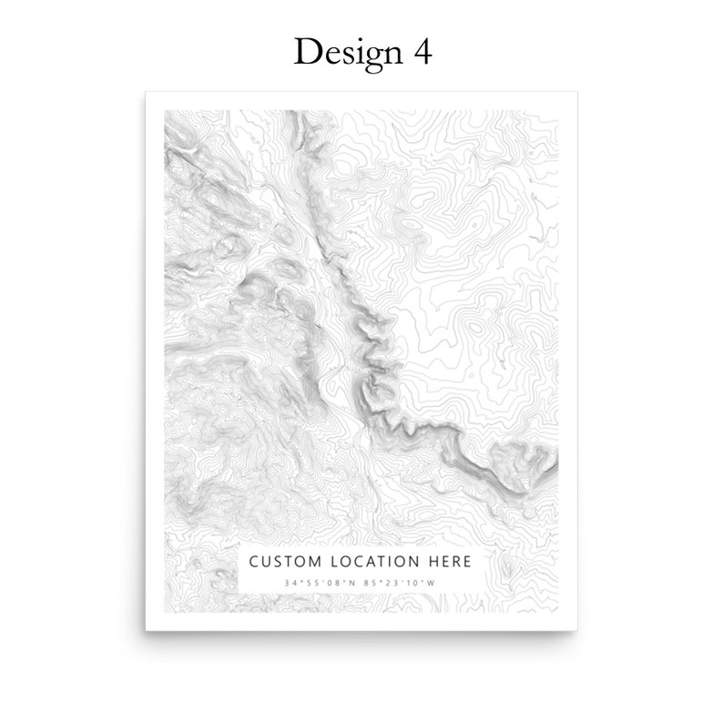 Digital Download Custom Topographic Map SVG Custom Map Gift Custom Map ...
