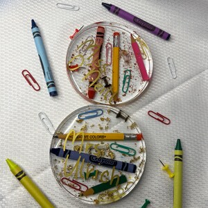 Personalized Teacher Coasters|teachers Gift Idea|crayon and Pencil ...