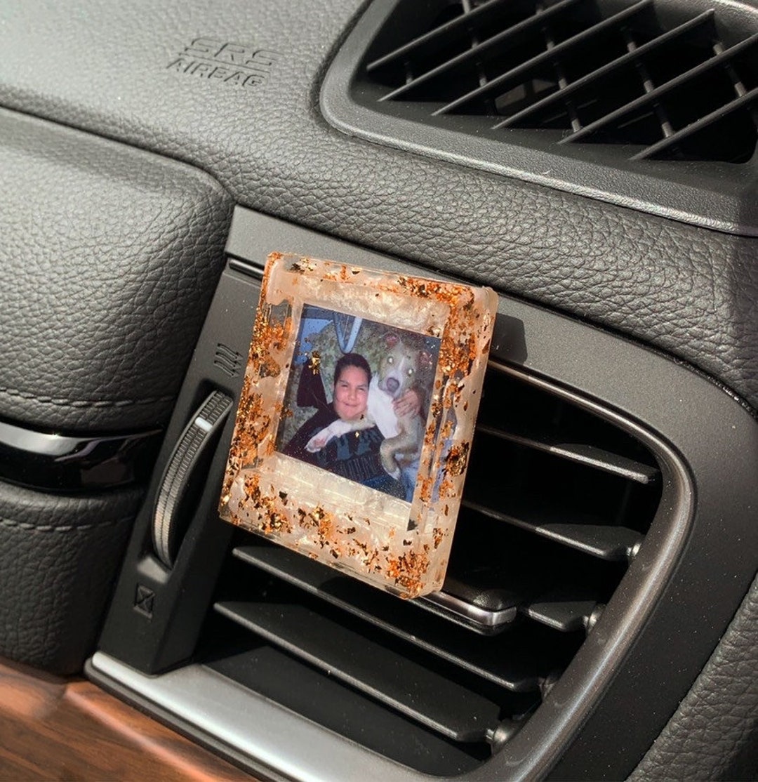 Handmade Personalized Resin Photo Car Vent Clip, Car Accessory, Car Air ...