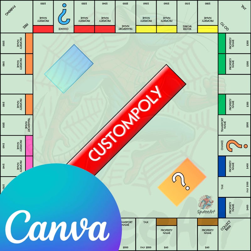 Personalized Monopoly Board - Etsy
