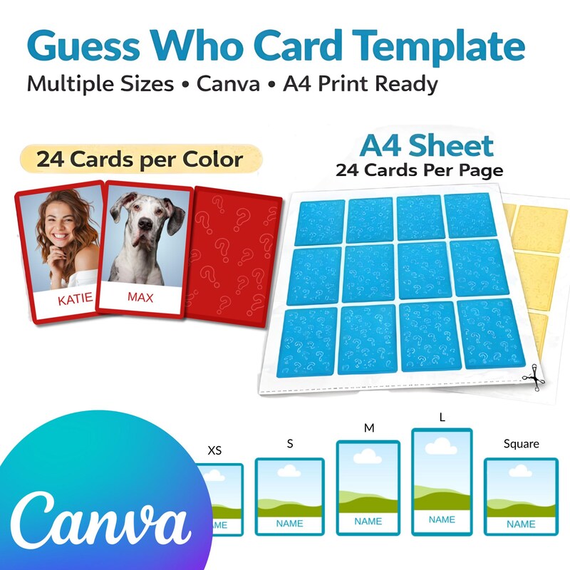 Guess Who Cards - Etsy