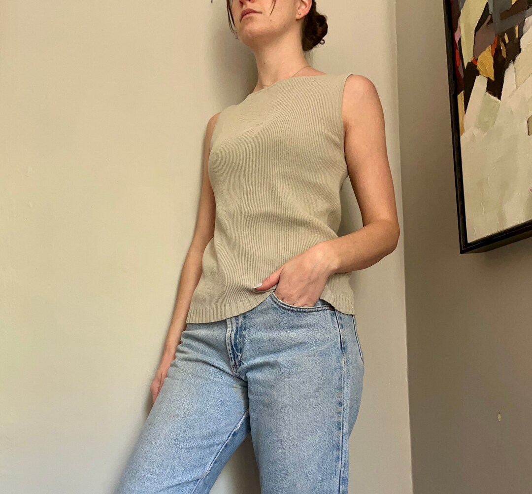 Sage Green Ribbed Tank - Etsy