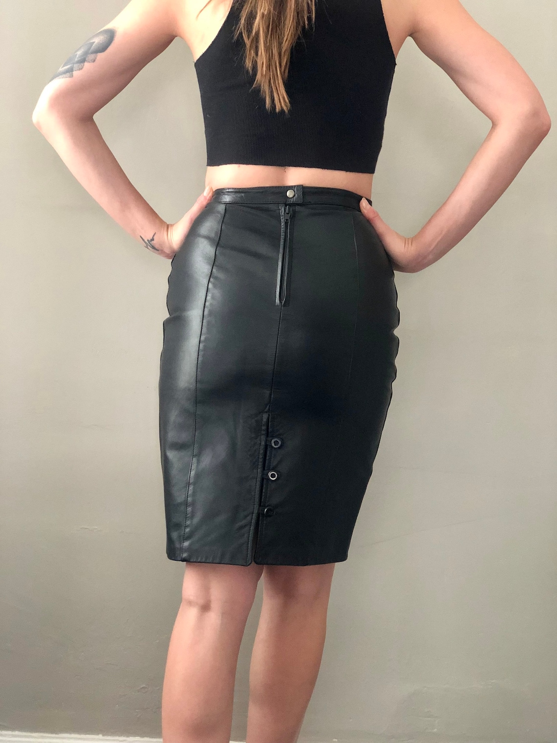 Iconic Leather Pencil Skirt - Etsy