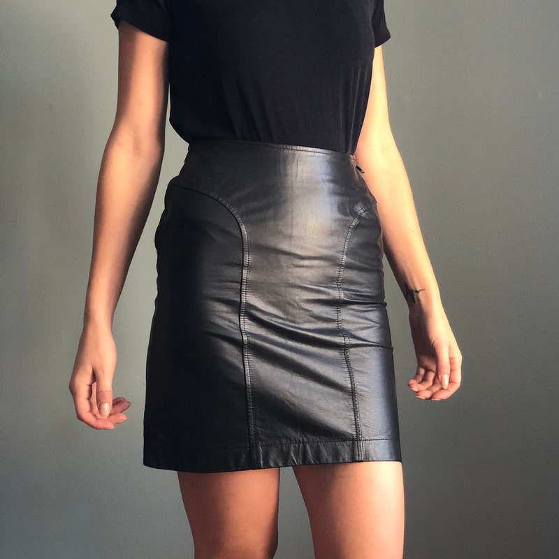Leather Pencil Skirt - Etsy