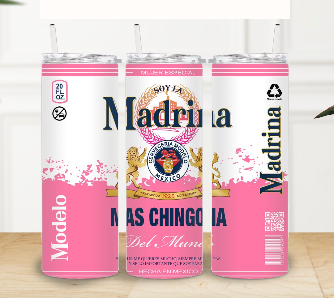 Madrina Mas Chingon Modelo Pink Tumbler With Lid and Straw - Etsy