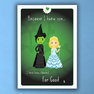 For Good - Wicked Themed Greetings Card (blank Inside) | Musical Themed ...