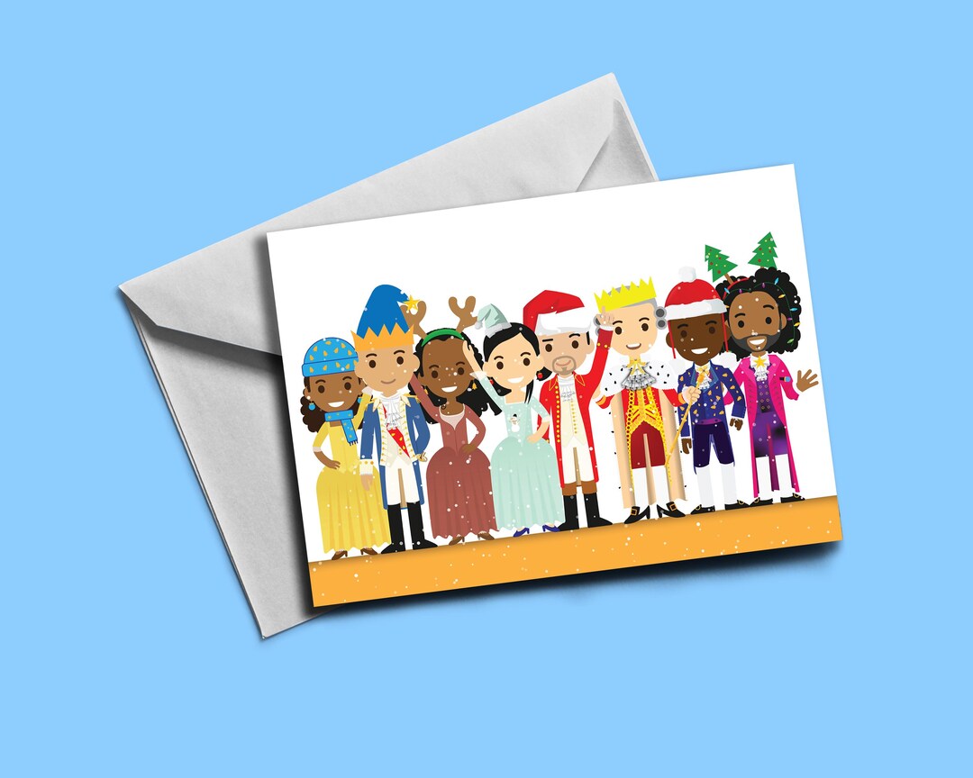 Hamilton Themed Christmas Card (blank Inside) | Musical Themed Card ...