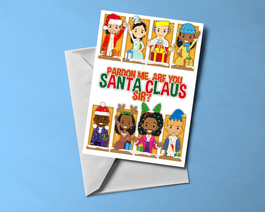 Hamilton Themed Christmas Card (blank Inside) | Musical Themed Card ...
