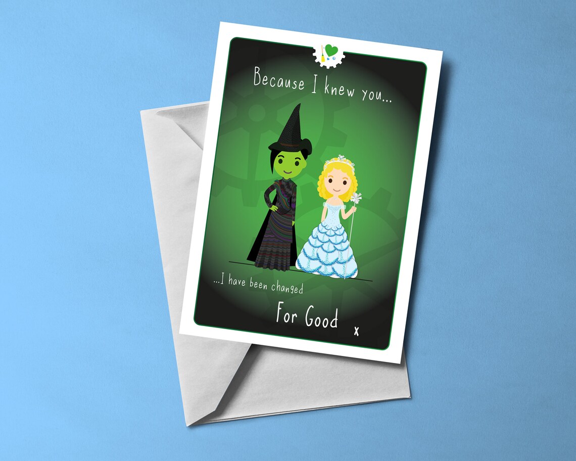 For Good - Wicked Themed Greetings Card (blank Inside) | Musical Themed ...