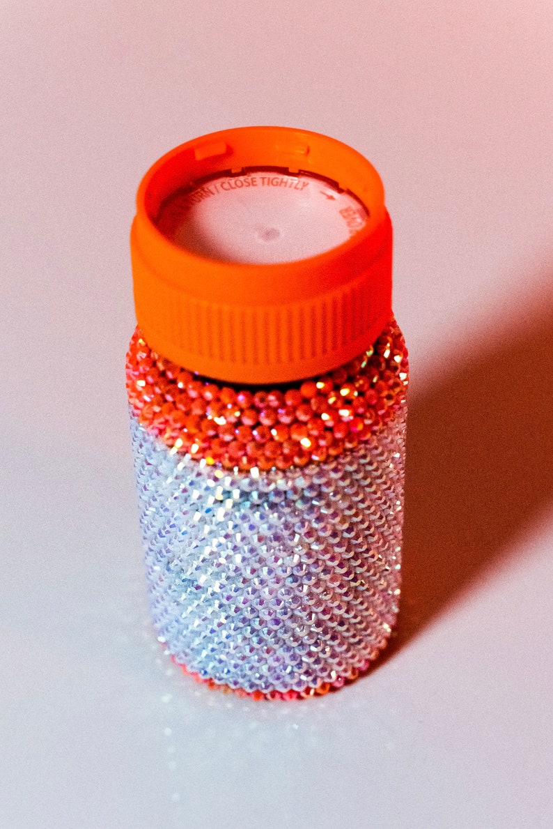 Bedazzled Pill Bottle - Etsy
