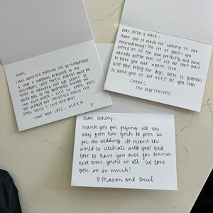 Handwritten Thank You Notes MAILED BY ME: for Wedding, Birthday, Gift ...