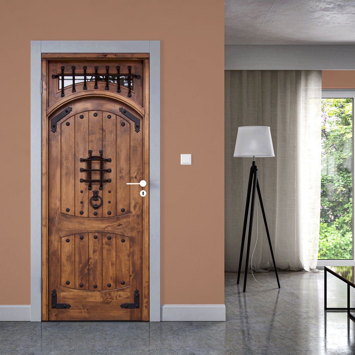 Wooden Rustic DOOR Decal Peel & Stick Vinyl Vintage Wood and - Etsy