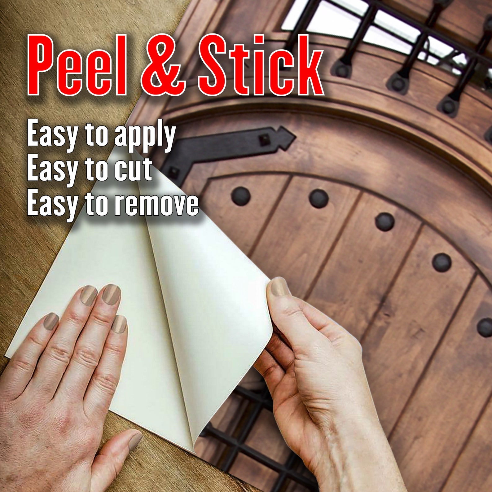 Wooden Rustic DOOR Decal Peel & Stick Vinyl Vintage Wood and - Etsy