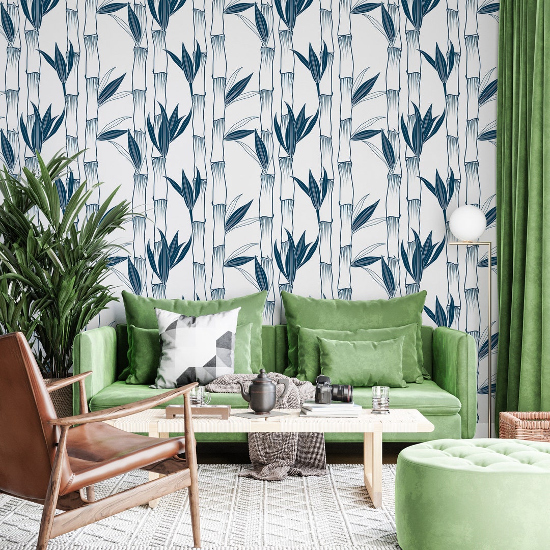 Modern BAMBOO Wallpaper, Peel & Stick Wall Mural, Roll Mural, Bamboo ...