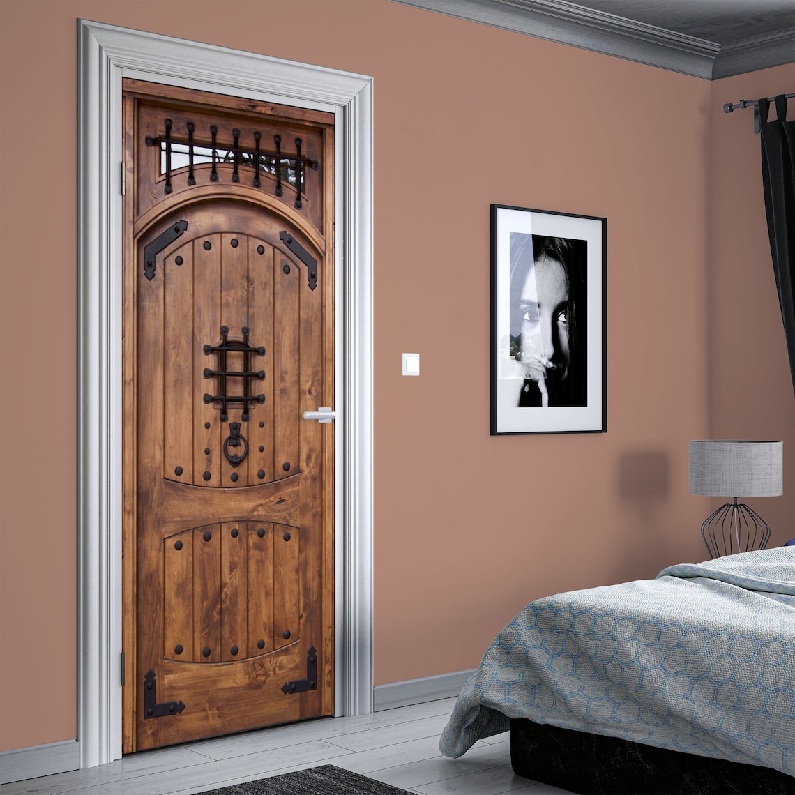 Wooden Rustic DOOR Decal Peel & Stick Vinyl Vintage Wood and - Etsy
