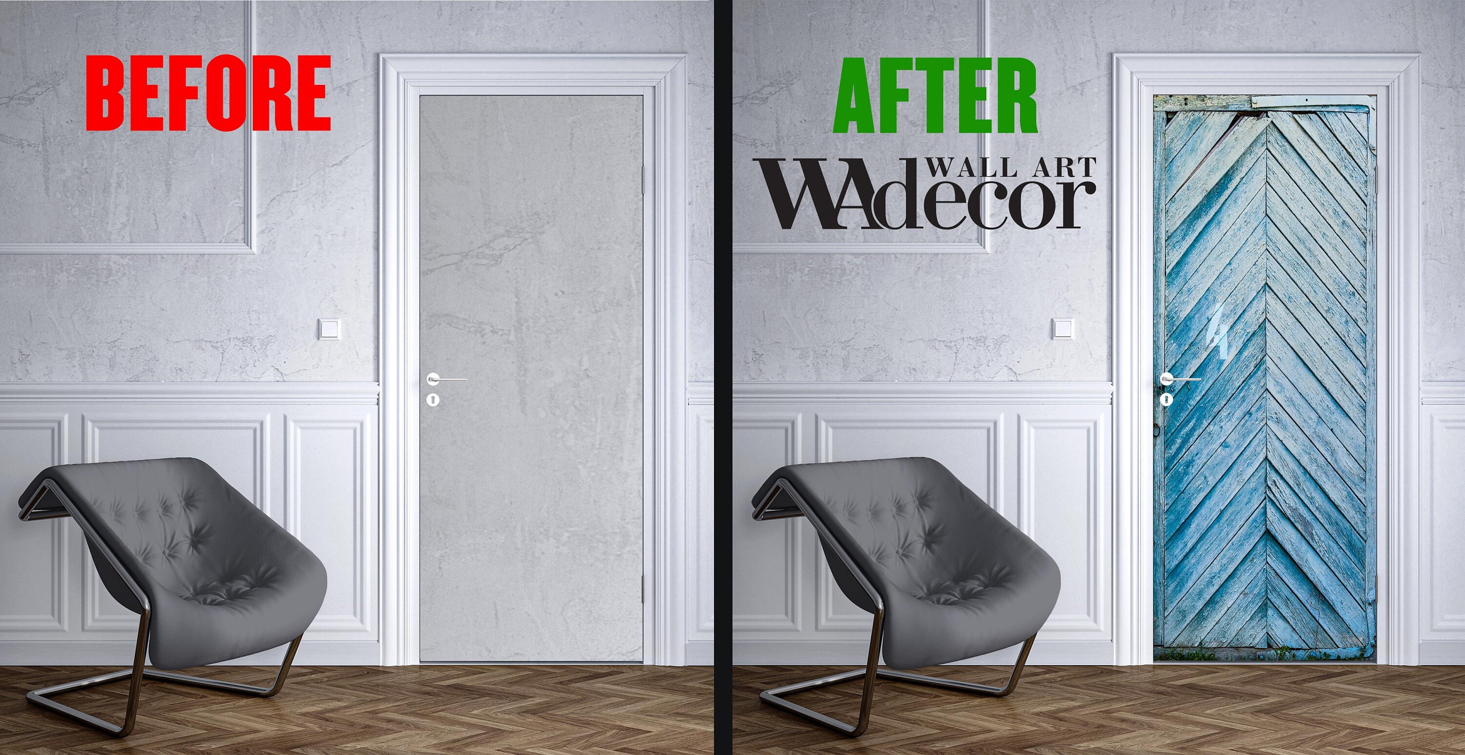 Rustic DOOR Decal Peel & Stick Vinyl Vintage Wood Decor Any - Etsy