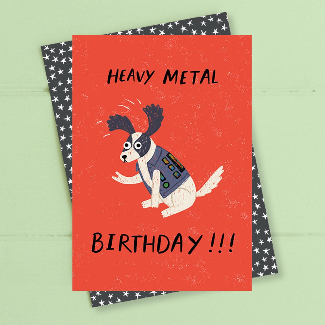 Heavy Metal Birthday Card (KM021) - Happy Birthday - Grunge - Heavy ...