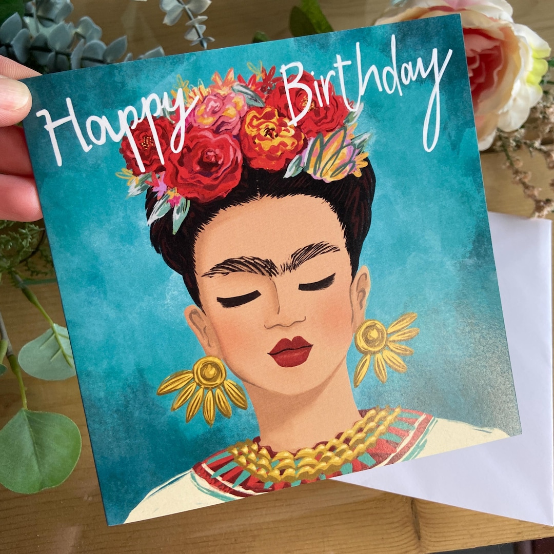 Frida Kahlo Birthday Card (POP507) Frida Card - Frida Greetings Card ...