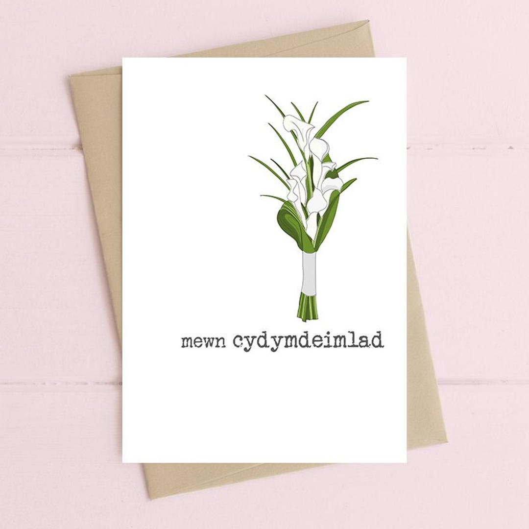 Welsh Language Sympathy Card (HW1455) Mewn Cydymdeimlad - Welsh With ...