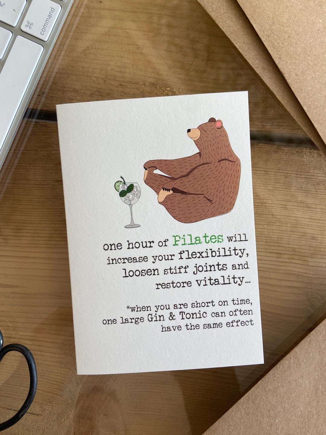 Pilates Birthday Card (ww555) Funny Birthday Card - Funny Fitness Card ...