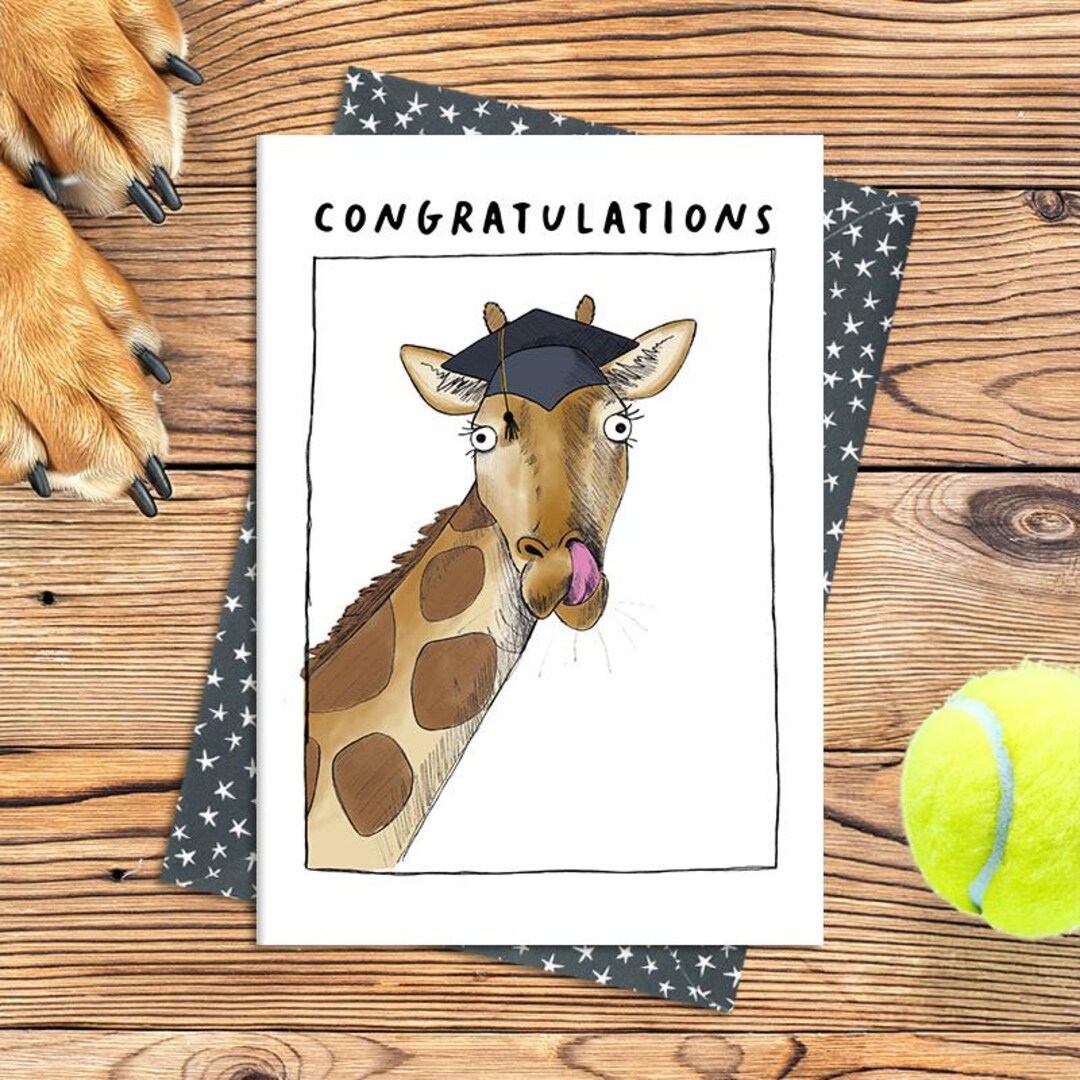 Congratulations Card (BM809) Graduation Card With Giraffe Illustration ...