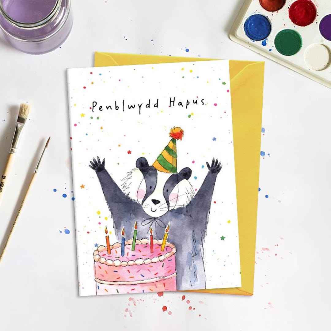 Welsh Happy Birthday Card (WOD202) Penblwydd Hapus - Welsh Language ...