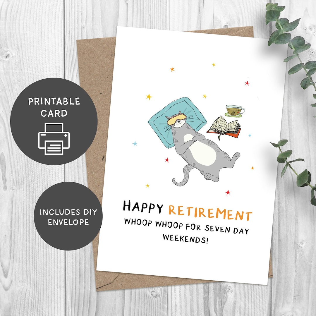 Happy Retirement - Funny Retirement Card - Downloadable Card - Digital ...