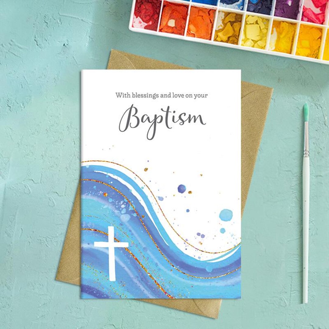 Baptism Greeting Card (SLP802) Baptism Card - Unisex Baptism Card ...