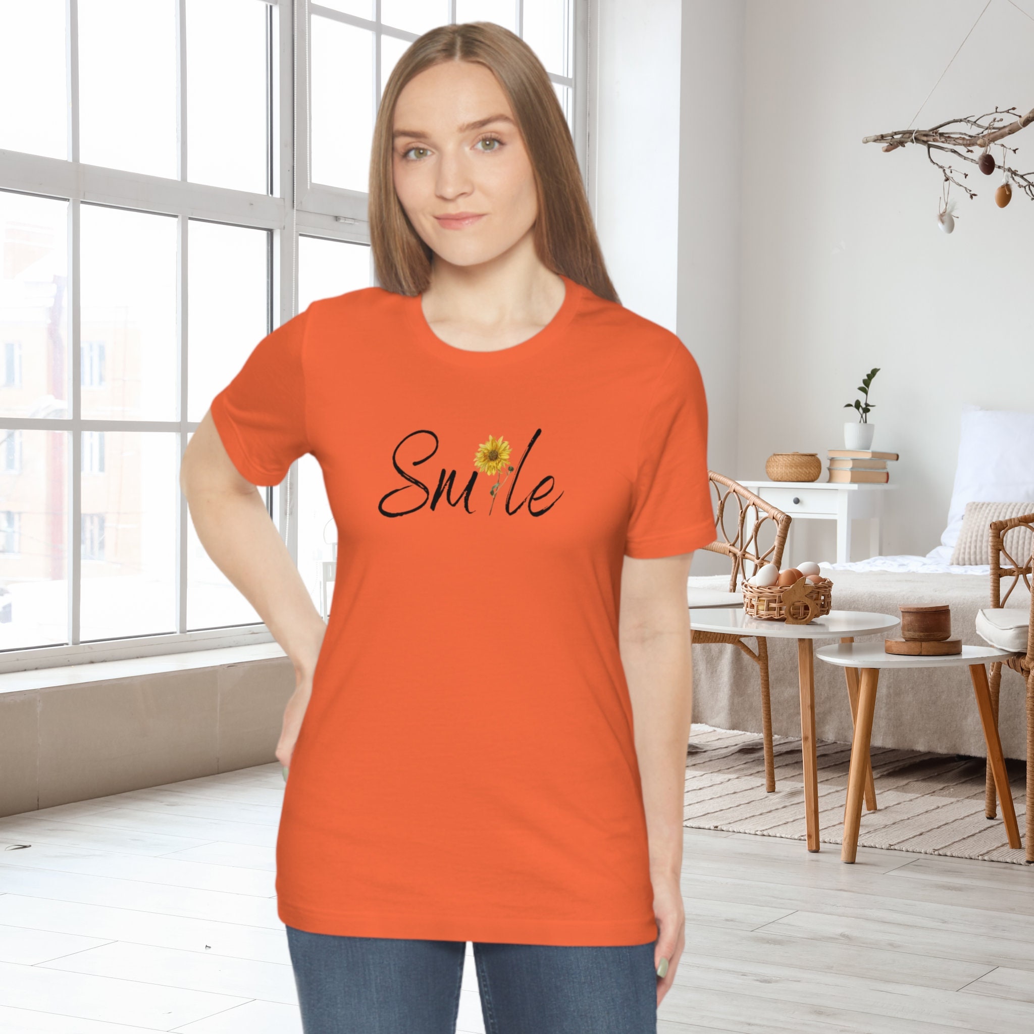 Smile Shirt, Flower Smiley Face Shirt, Floral Shirt, Sunflower Shirt ...