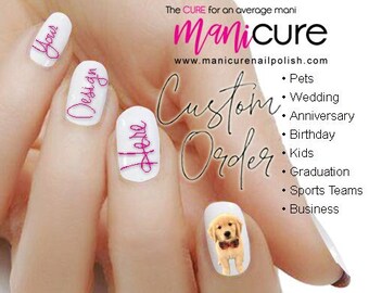 Custom Nail Decals | Etsy