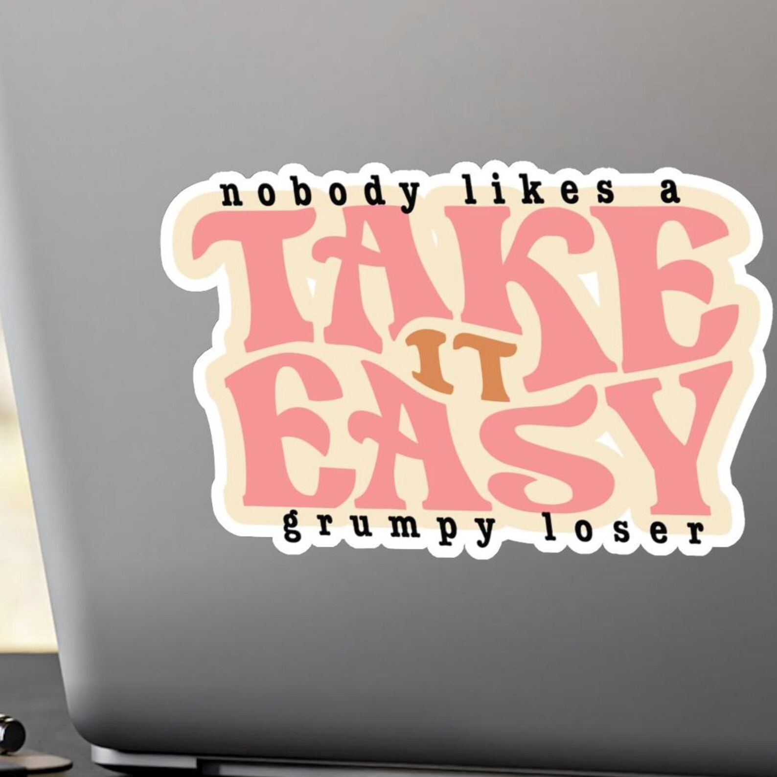 Rude Pickleball Sticker Take It Easy Nobody Likes a Grumpy Loser Funny ...