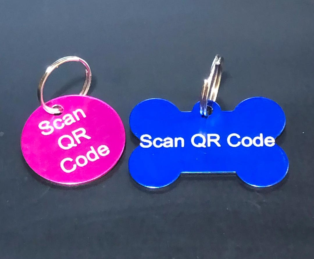 Pet ID Tags W/qr Codes - Etsy
