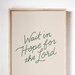 WAIT IN HOPE • Lettering Christian Print • Quote Scripture Digital ...