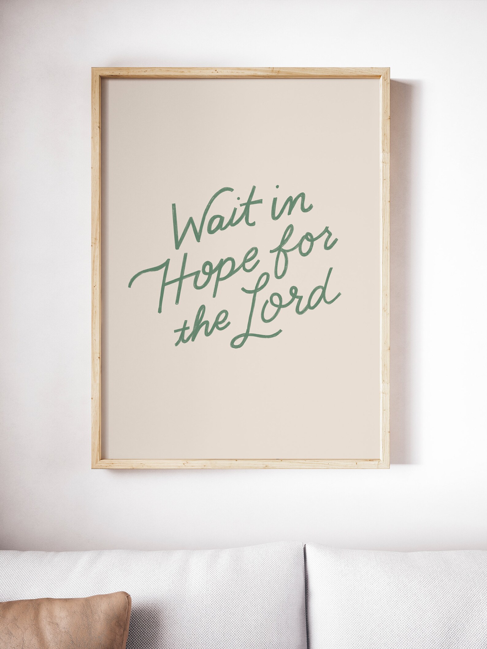 WAIT IN HOPE • Lettering Christian Print • Quote Scripture Digital ...