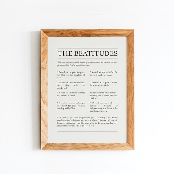 THE BEATITUDES Scripture Digital Print Christian Quote | Etsy