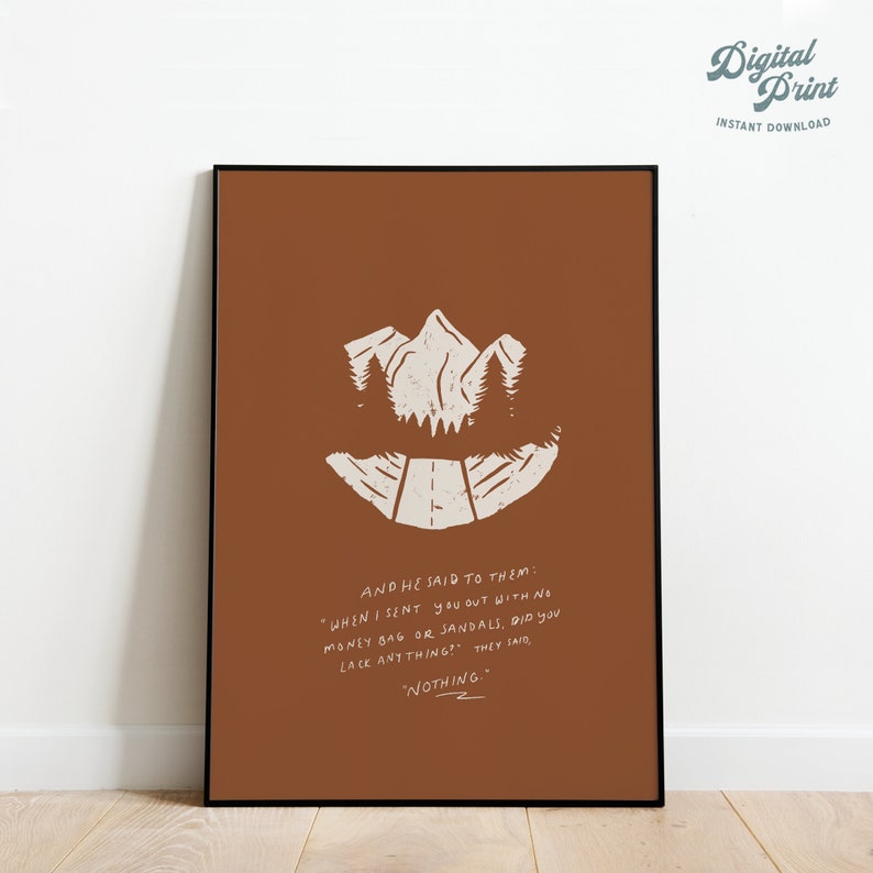 LACKING NOTHING • Scripture Digital Print • Christian Wall Art ...