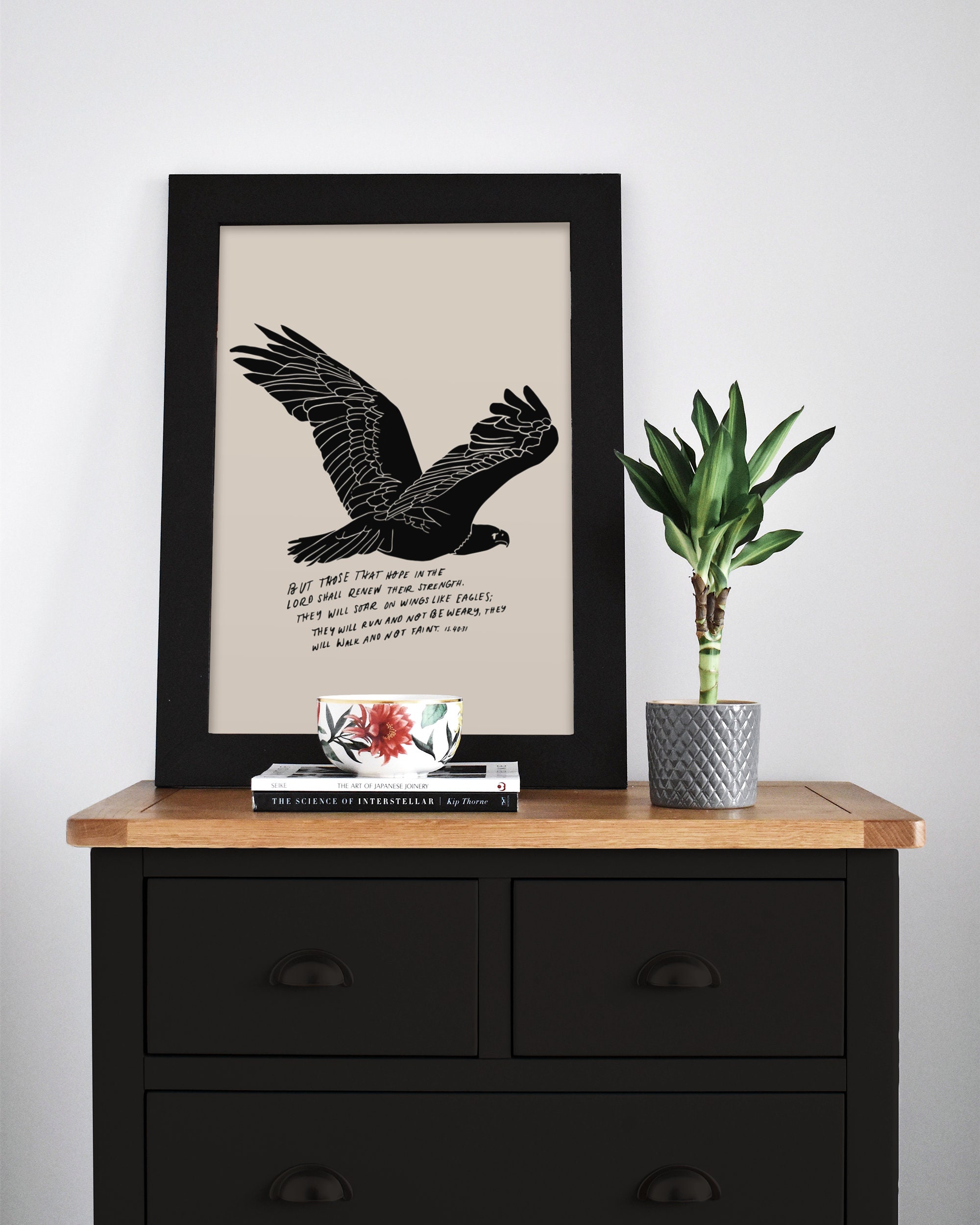 WINGS AS EAGLES • Scripture Digital Print • Christian Wall Art ...