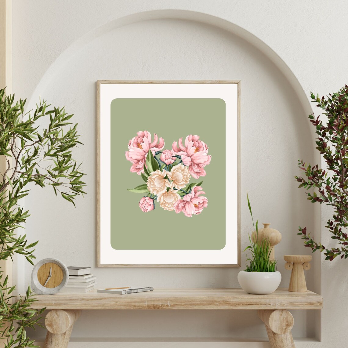 Vintage Spring Peonies Set of 3 Printable, Floral Poster, Spring ...